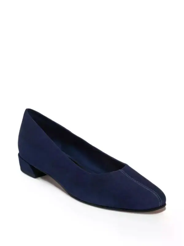 Bernardo Nero Suede Almond-toe Pumps