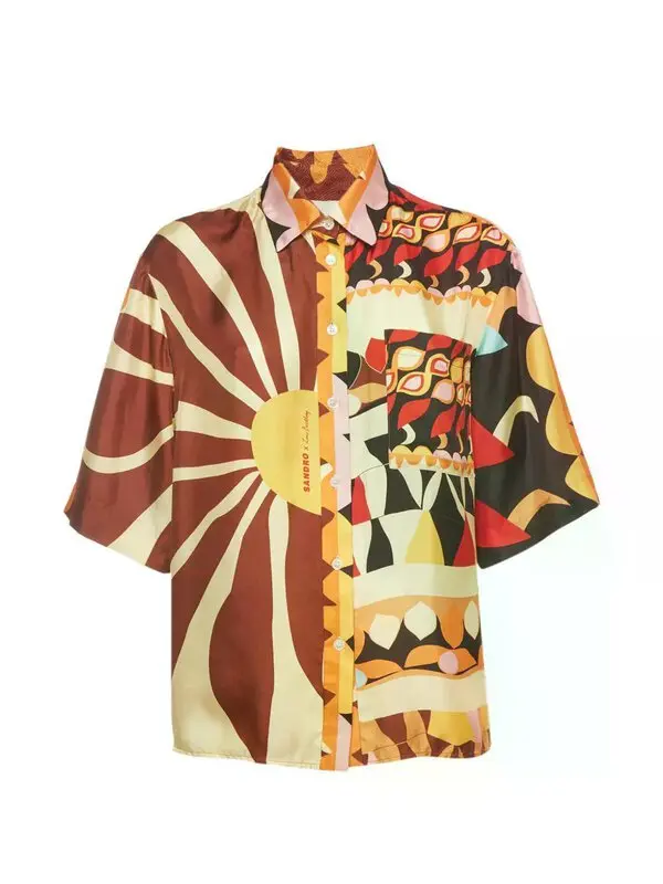 Sandro X Louis Barthélemy Abena-print Shirt