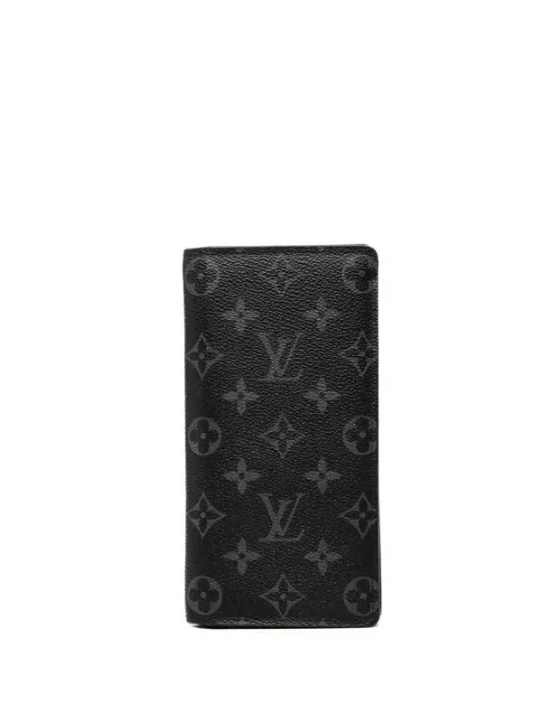 LOUIS VUITTON 2021-2026 Monogram Eclipse Brazza Wallet Long Wallets