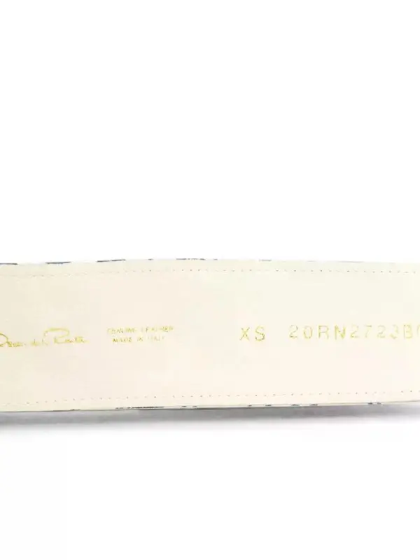Oscar De La Renta Printed Buckle Belt