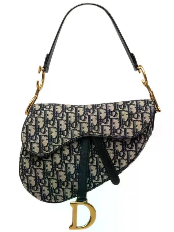 Dior 2019 Oblique Canvas Saddle Bag Shoulder Bag
