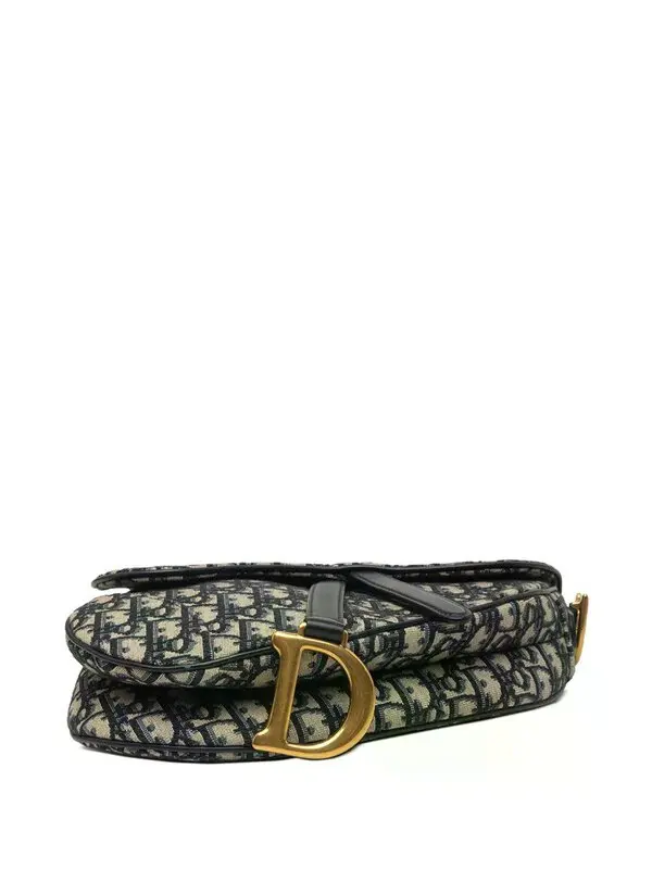 Dior 2019 Oblique Canvas Saddle Bag Shoulder Bag