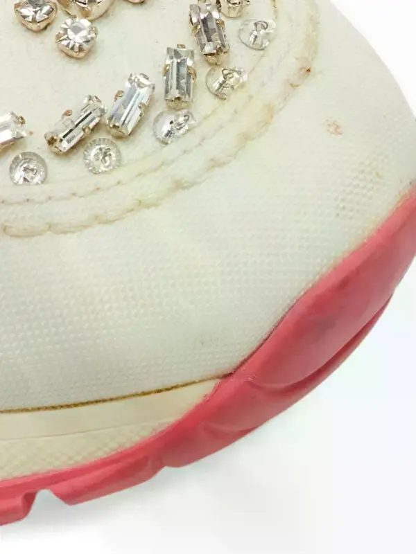 Prada Crystal-embellished Slip-on Sneakers