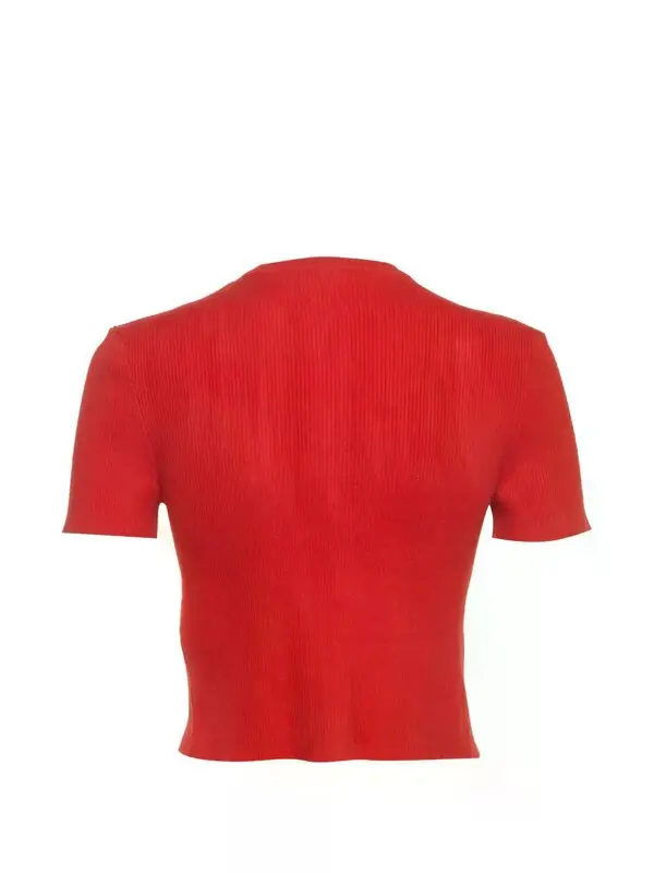 Maje Rib-knit Short-sleeve Cardigan