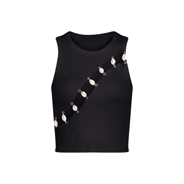 ÚCHÈ Cowrie Embellished Tank Top