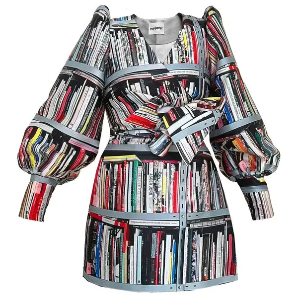 MAXJENNY Wrap Mini Dress Bookshelf Of Art