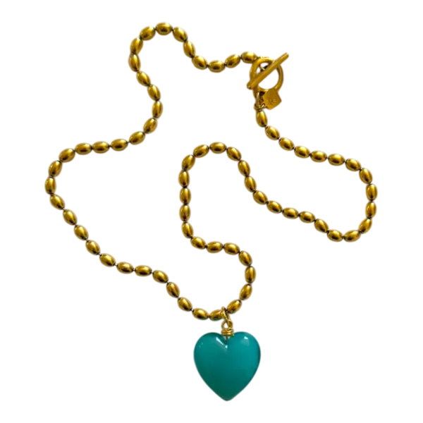 SCCOLLECTION Bacio Necklace Aqua - Blue