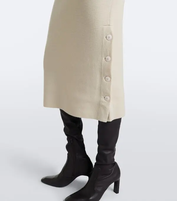 Max Mara Wool And Cashmere Midi Skirt