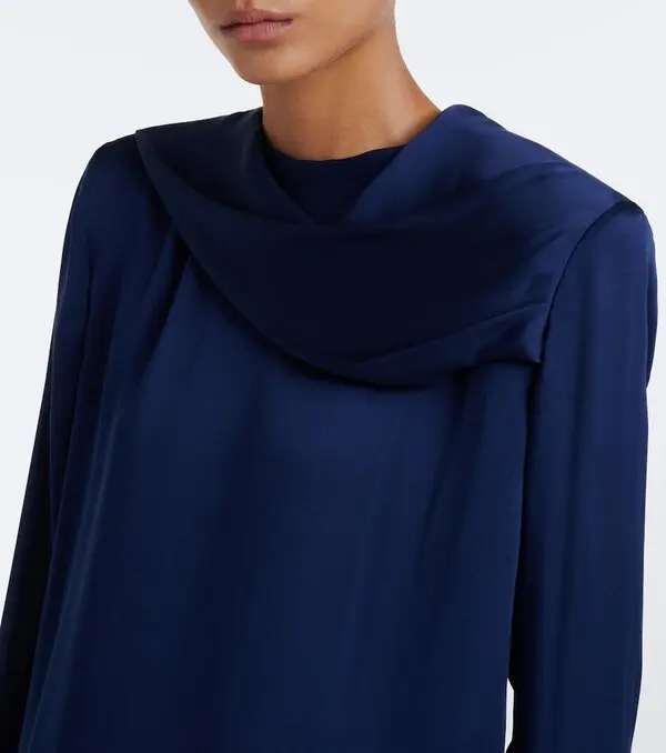TOM FORD Silk Georgette Draped Blouse