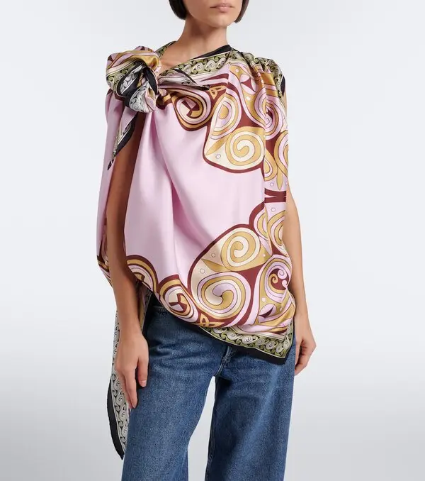 La DoubleJ Kells Printed Silk Twill Top