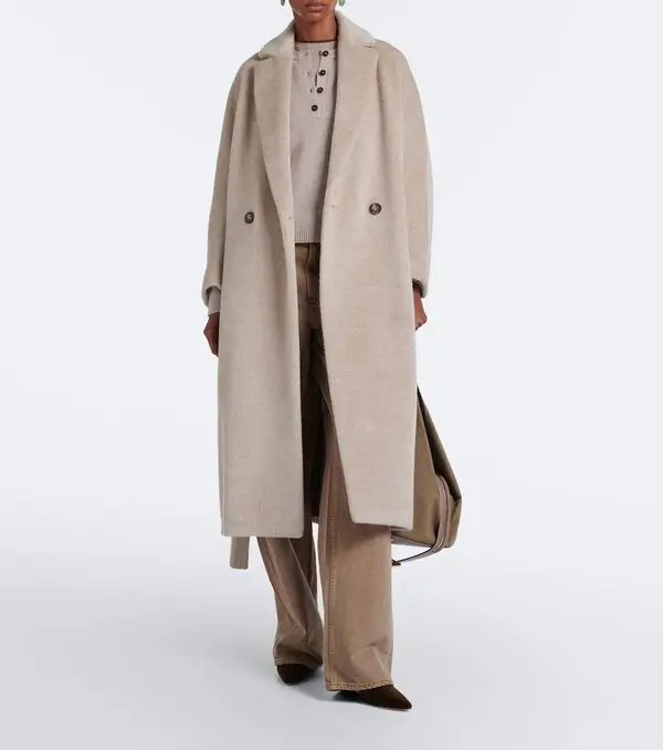 Max Mara Alpaca And Wool Wrap Coat