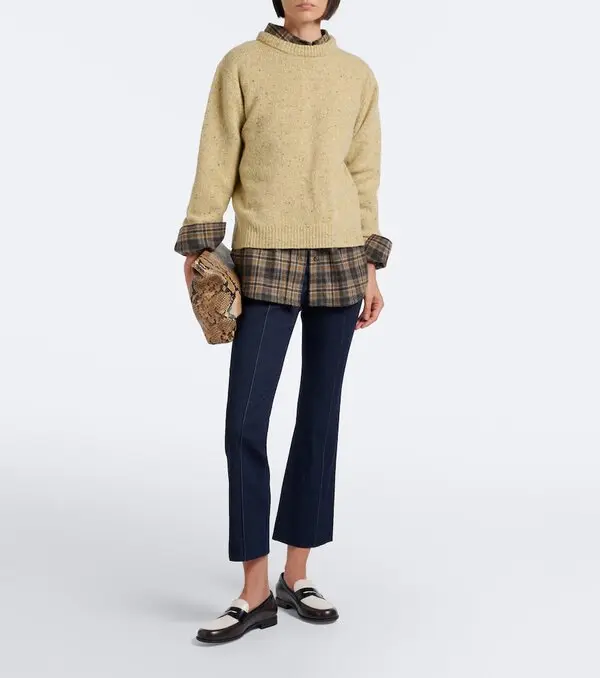 Veronica Beard Kimra Cropped Flared Jeans