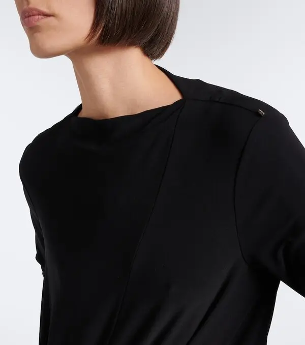 Sportmax Asymmetric Gathered Jersey Minidress