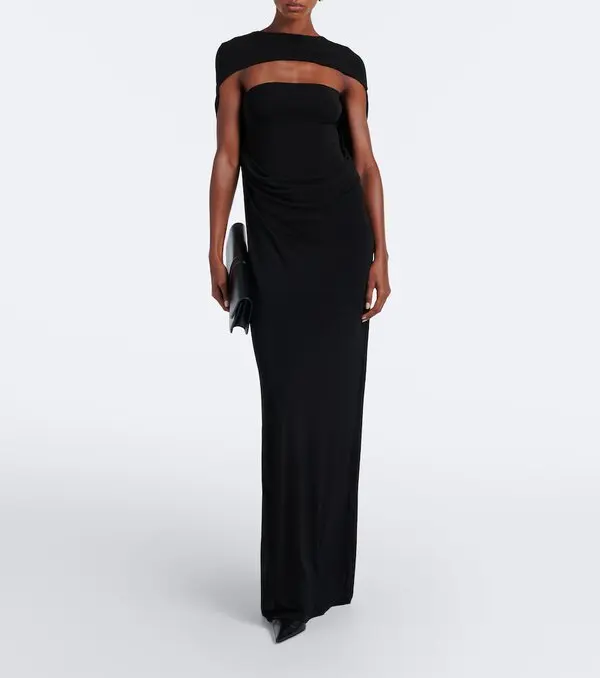 Sportmax Draped Jersey Maxi Dress