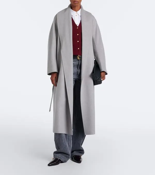 Max Mara Virgin Wool Wrap Coat