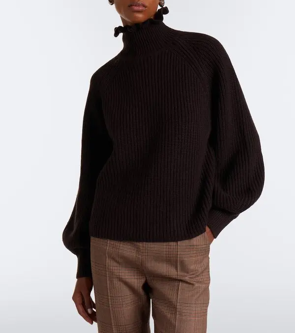 Max Mara Ribbed-knit Wool And Cashmere Sweater