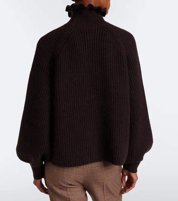 Max Mara Ribbed-knit Wool And Cashmere Sweater