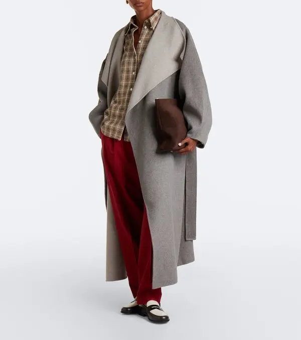 THE FRANKIE SHOP Leroy Reversible Wool-blend Wrap Coat