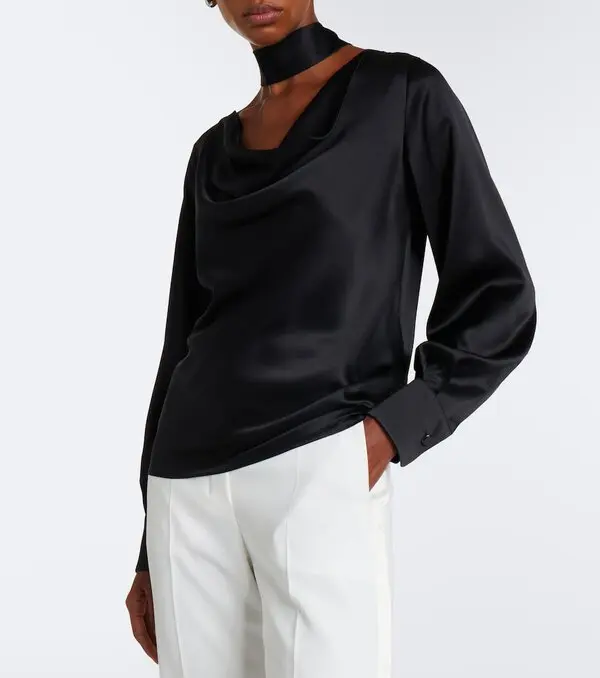Max Mara Tie-detail Silk Blouse