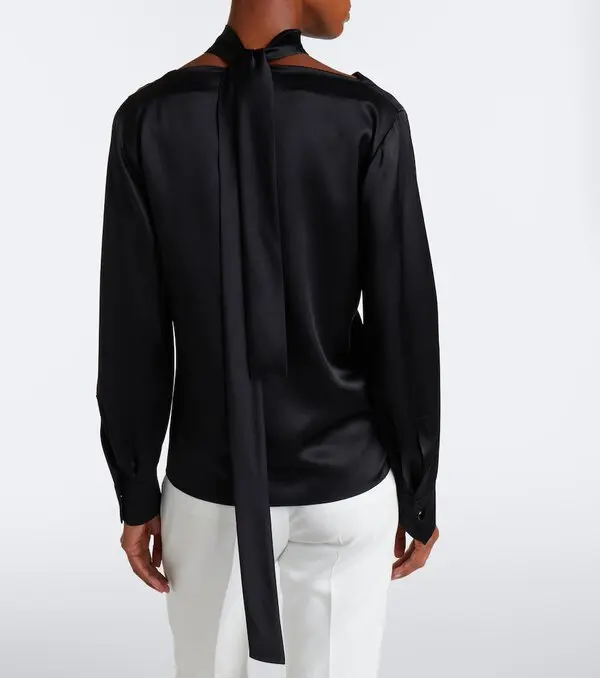 Max Mara Tie-detail Silk Blouse