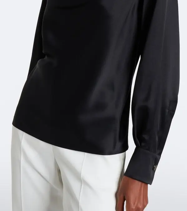 Max Mara Tie-detail Silk Blouse