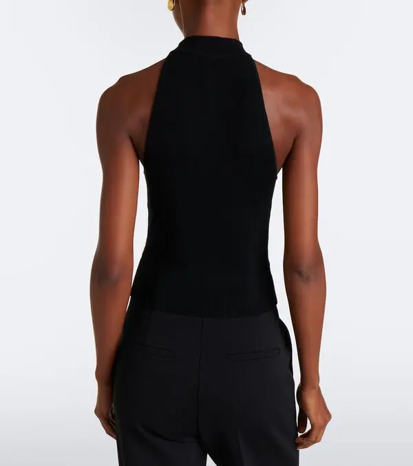 Simkhai Renlen Embellished Halterneck Wool Top
