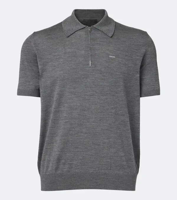 Prada Virgin Wool Polo Sweater