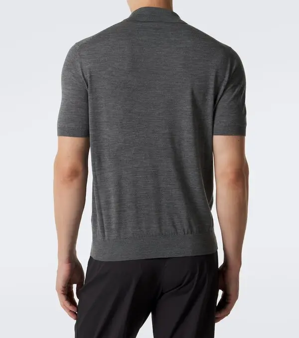 Prada Virgin Wool Polo Sweater