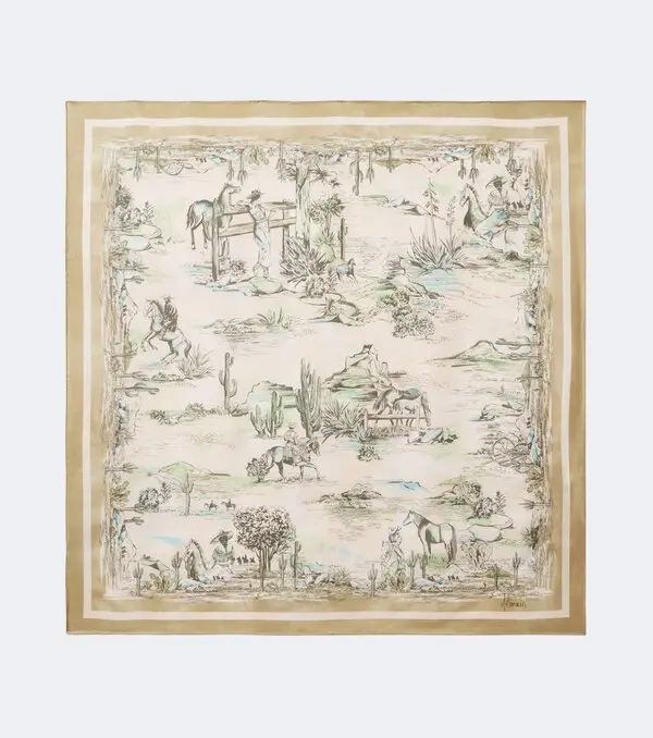 ALEMAIS Scout Printed Silk Scarf - Multicoloured