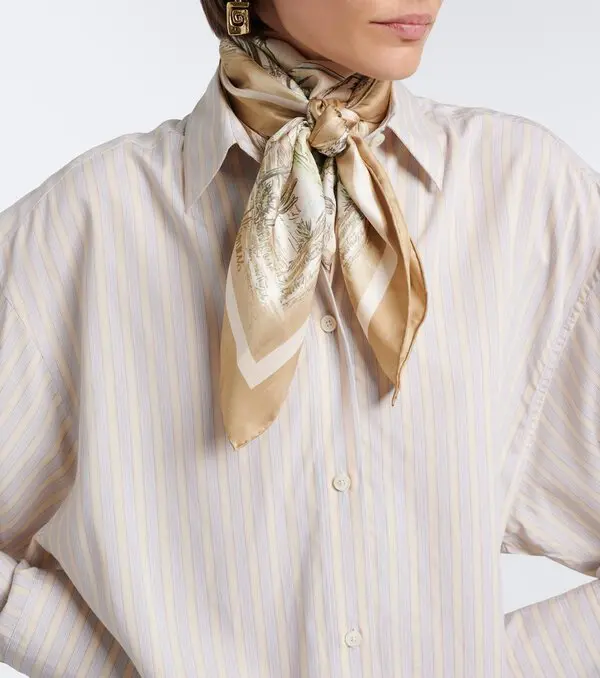 ALEMAIS Scout Printed Silk Scarf - Multicoloured