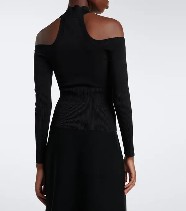 Simkhai Lila Off-shoulder Ribbed-knit Top