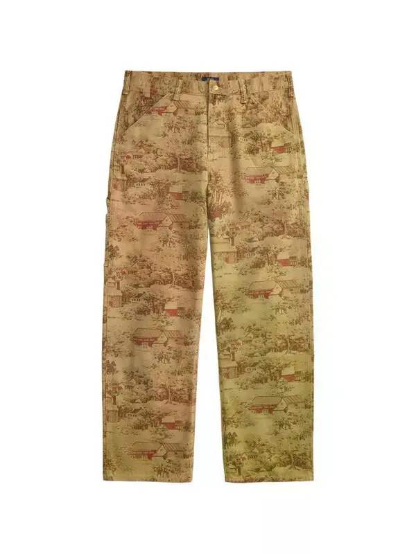 Polo Ralph Lauren Landscape-print Straight-leg Trousers