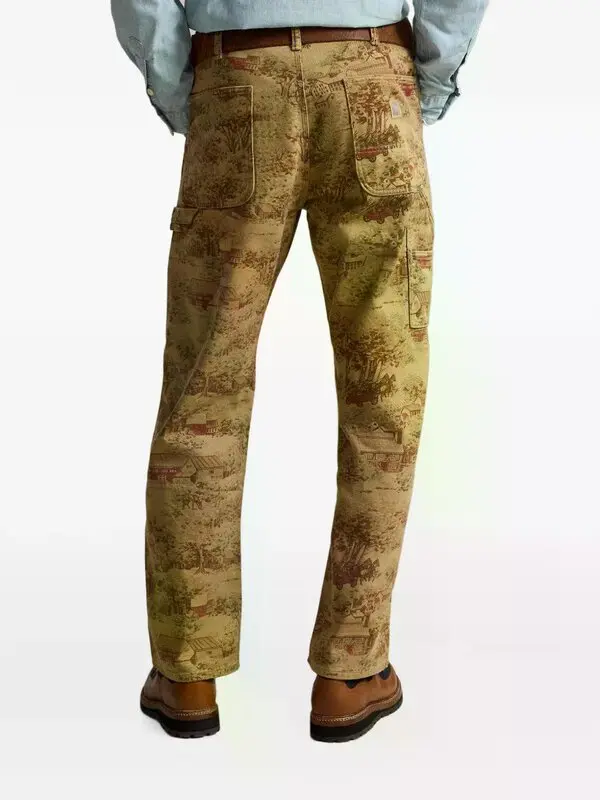 Polo Ralph Lauren Landscape-print Straight-leg Trousers