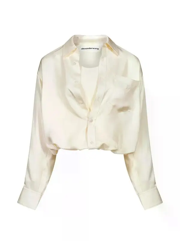 Alexander Wang Pre-styled Cami Top With Shirt - Neutrals