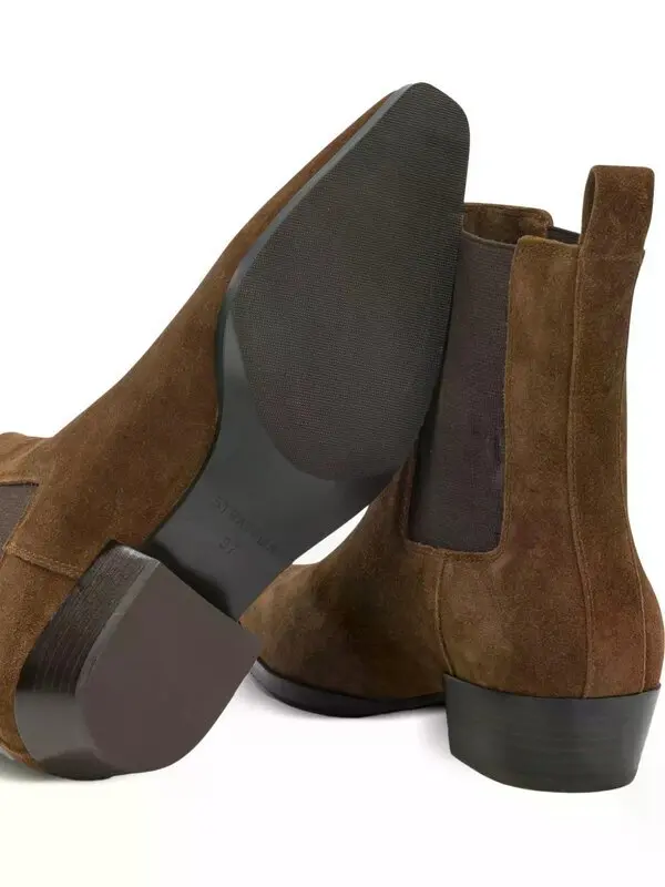 STRATEGIA SHOES Suede Ankle Boots - Brown