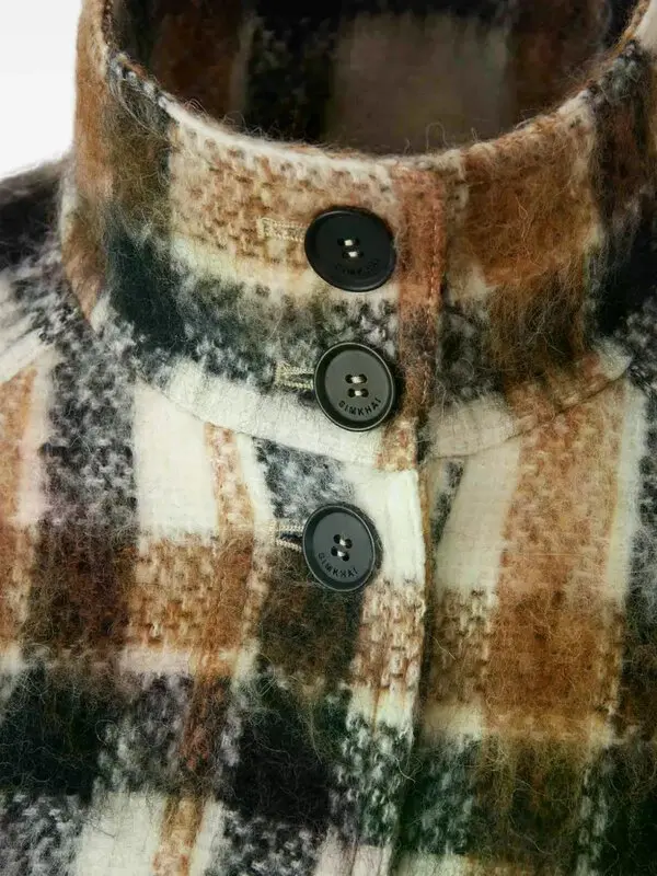 Simkhai Virelle Plaid Check-print High-neck Jacket