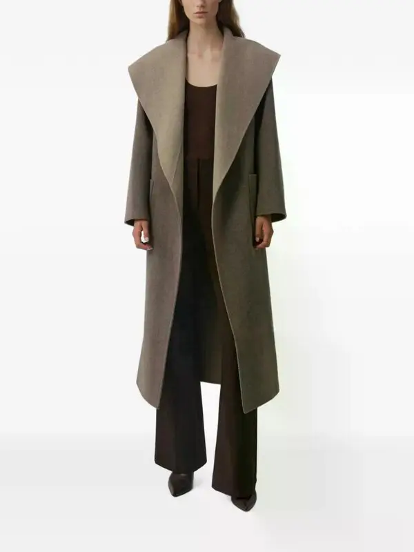 Simkhai Allura Belted Shawl-collar Coat