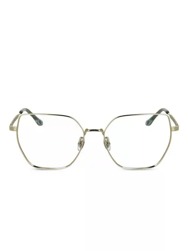Lacoste Geometric-frame Glasses - Gold