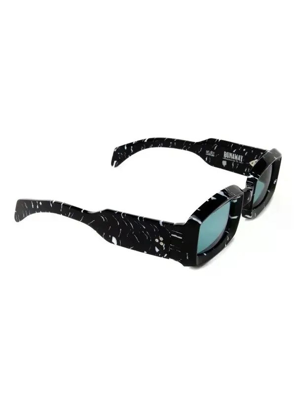 JACQUES MARIE MAGE Runaway Marble-effect Rectangle Sunglasses