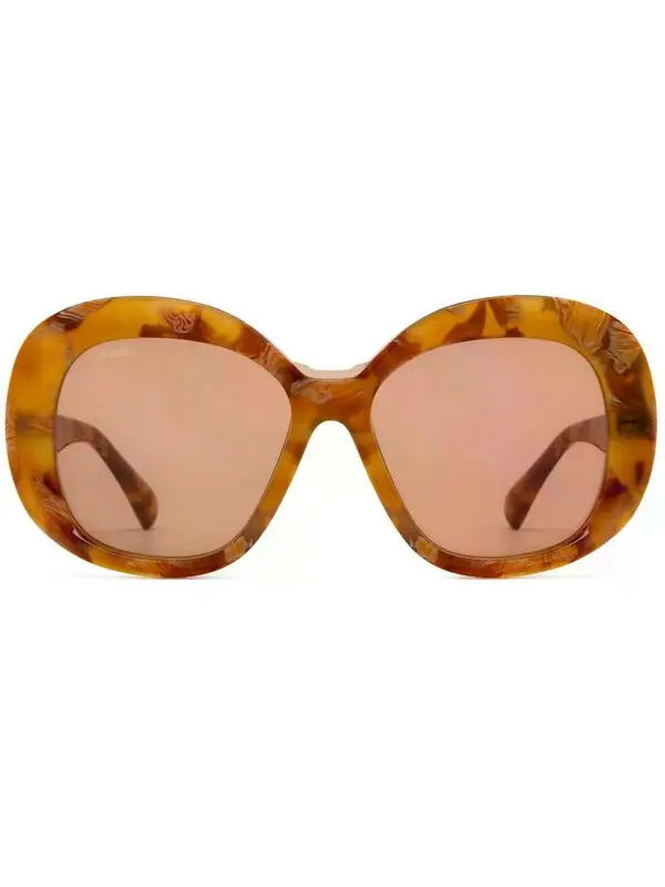 Max Mara Edna Round-frame Sunglasses - Brown