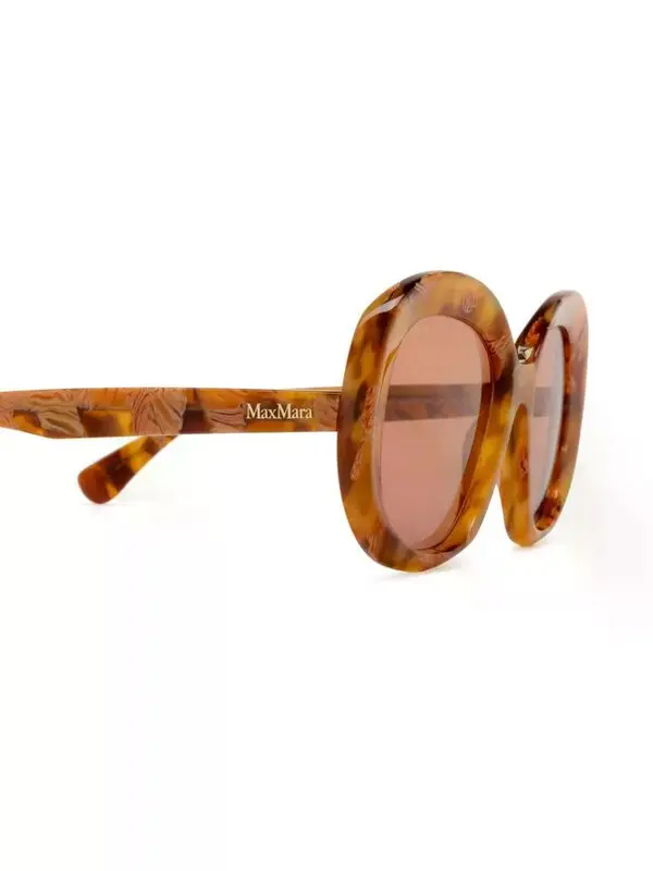 Max Mara Edna Round-frame Sunglasses