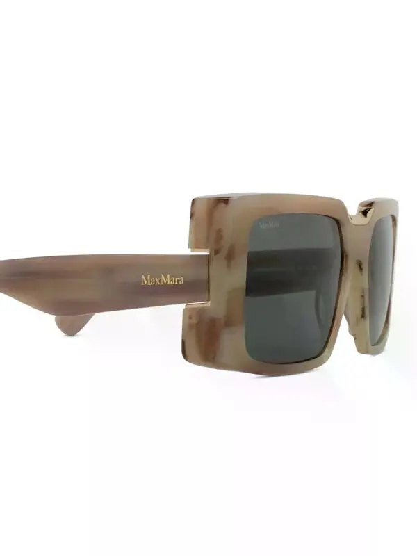 Max Mara Horn-effect Square-frame Sunglasses