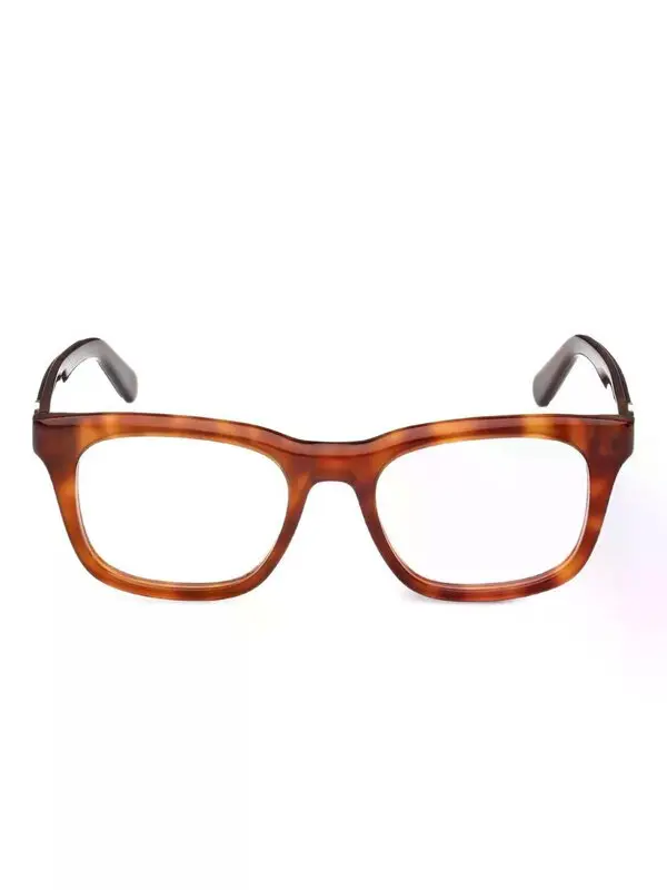Moncler Rectangle Havana-pattern Frames