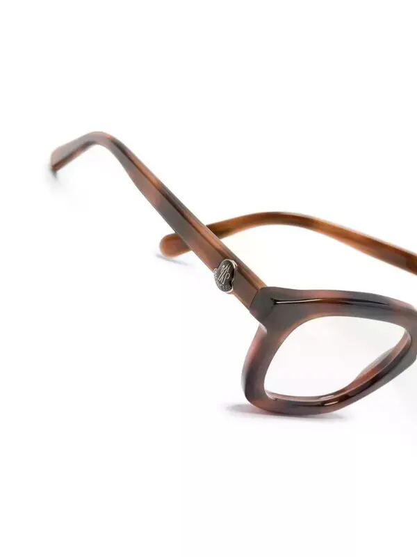 Moncler Tortoiseshell Rectangle-frame Glasses
