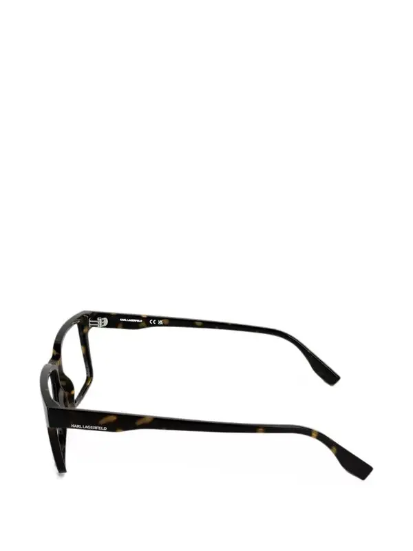 Karl Lagerfeld Tortoiseshell-effect Rectangle-frame Glasses