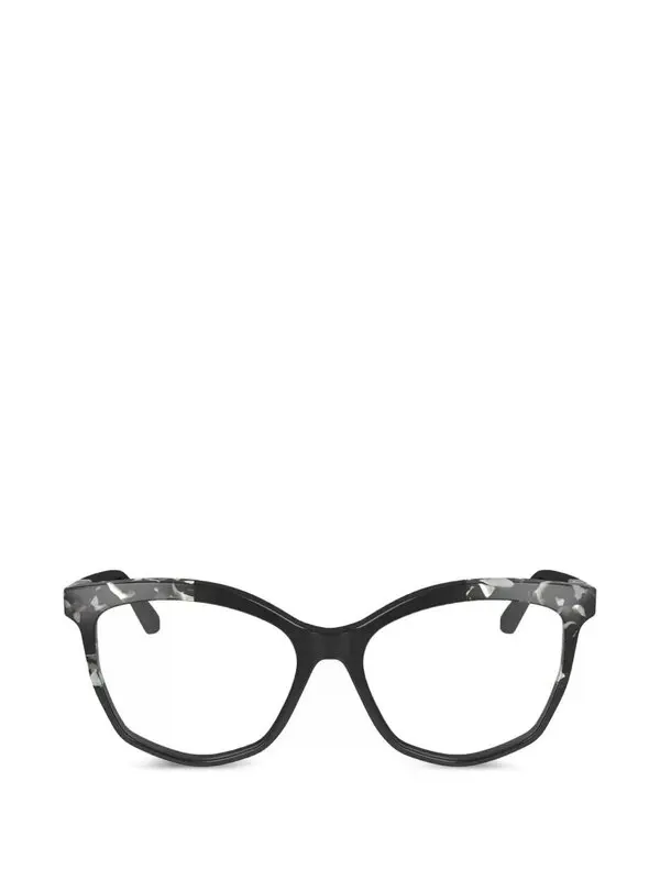Karl Lagerfeld Marble-effect Cat-eye Glasses - Black