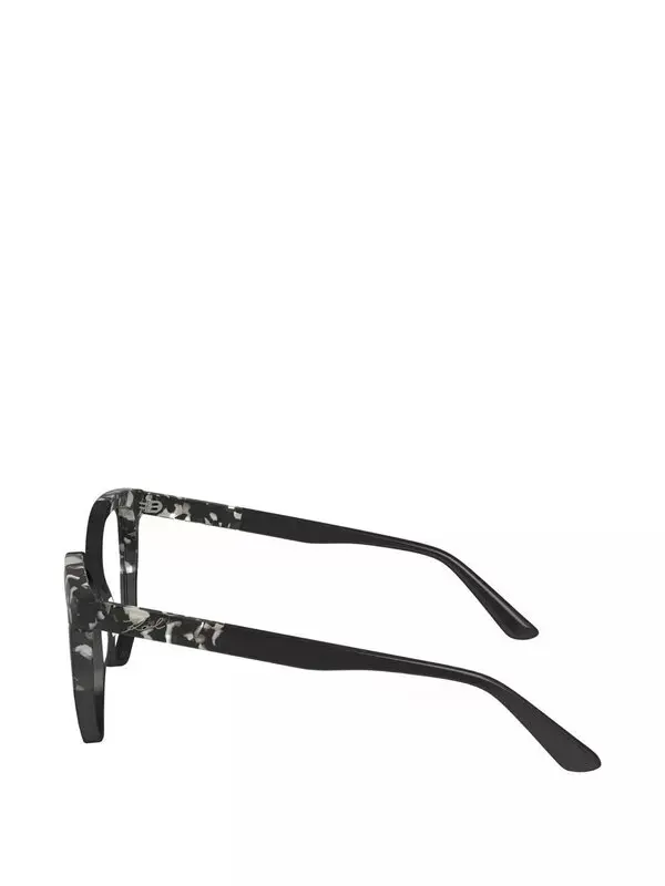 Karl Lagerfeld Marble-effect Cat-eye Glasses - Black
