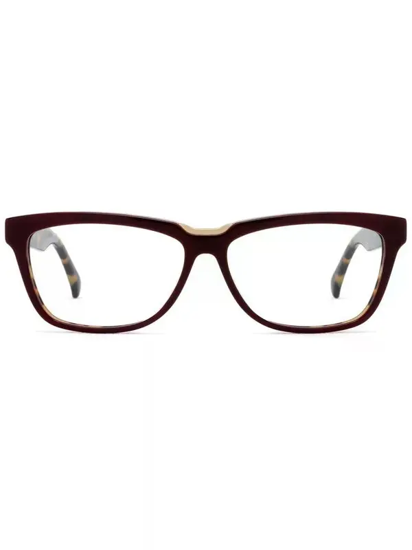Max Mara Rectangle-frame Glasses - Red