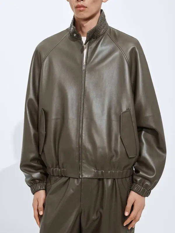 Bottega Veneta Leather Bomber Jacket