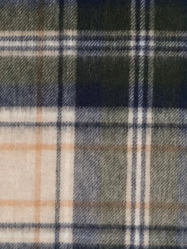 Barbour Tartan Wool And Cashmere Scarf - Beige